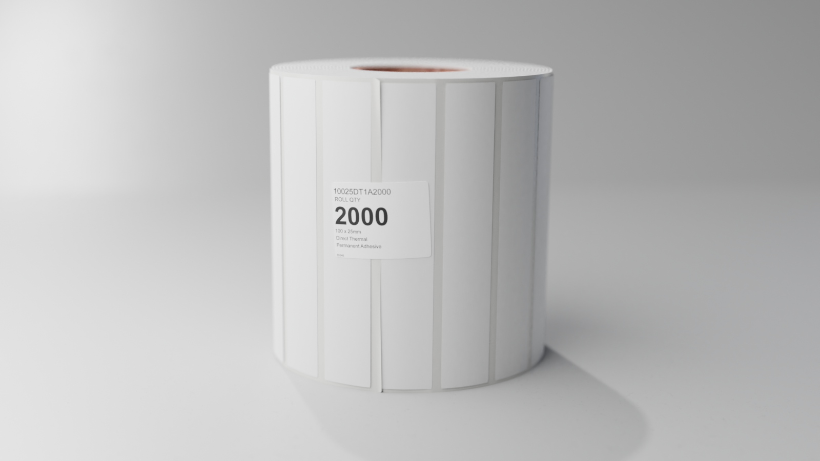 100 x 25mm Yellow Direct Thermal Permanent Label, 4000 per roll, 76mm ...